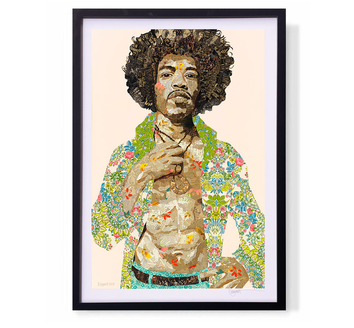 Framed "Jimi Hendrix" Archival Print– Design Supply Shop